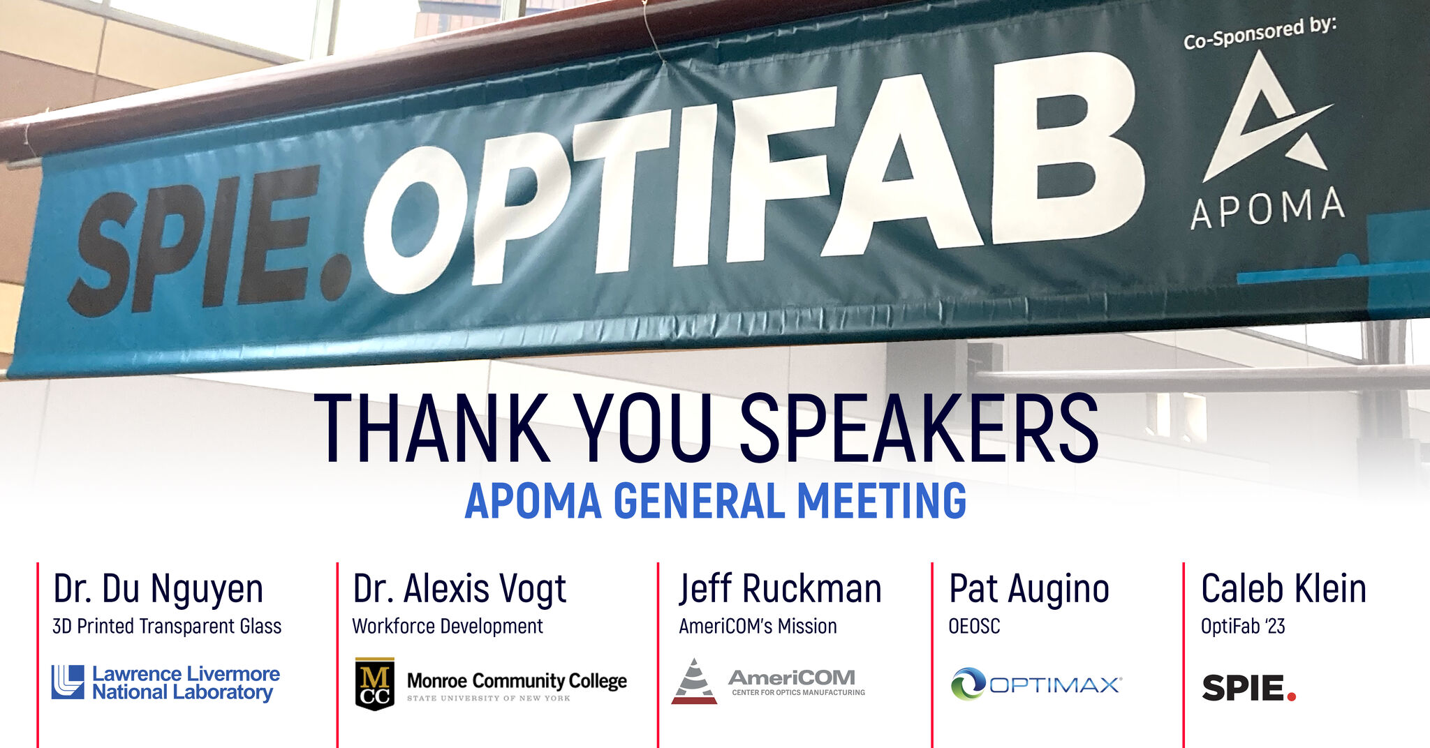 APOMA General Meeting at Optifab 2023 – Meeting materials – APOMA